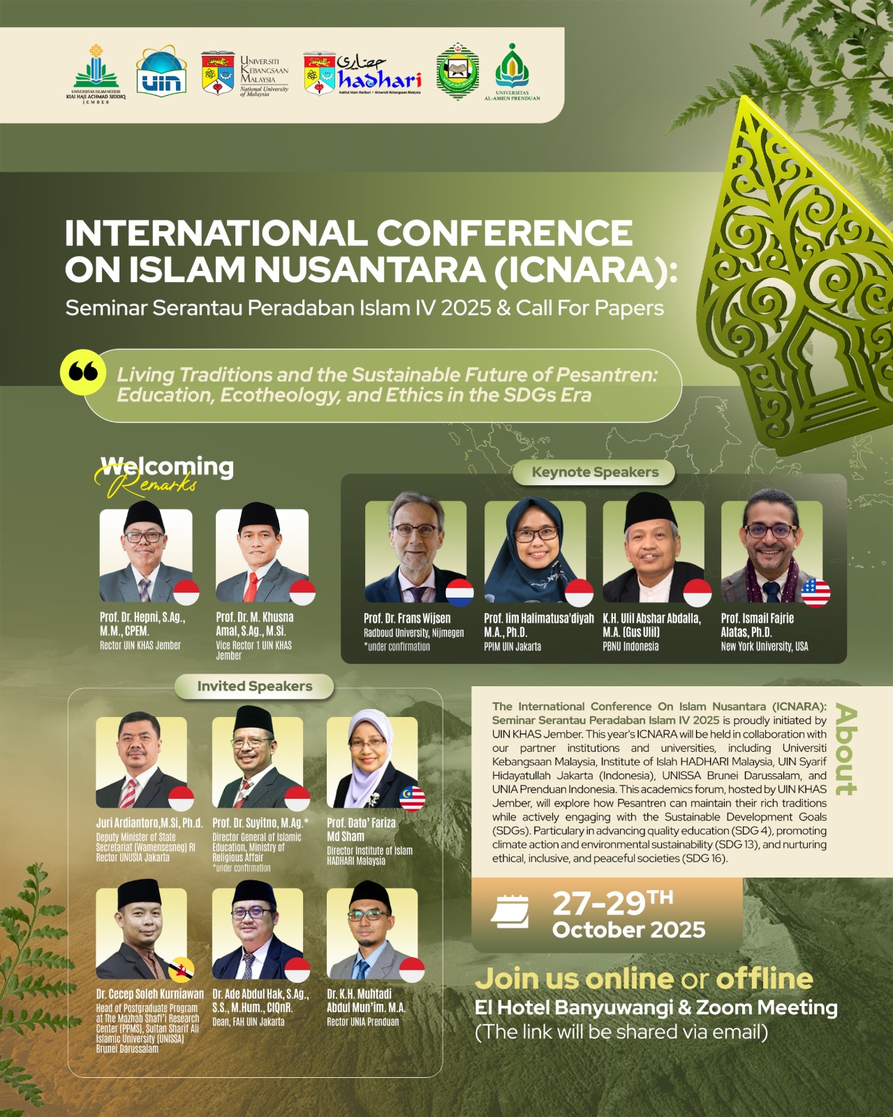 UIN KHAS Jember Siap Gelar ICNARA 2025: Sorot Tradisi, Pesantren, dan ...