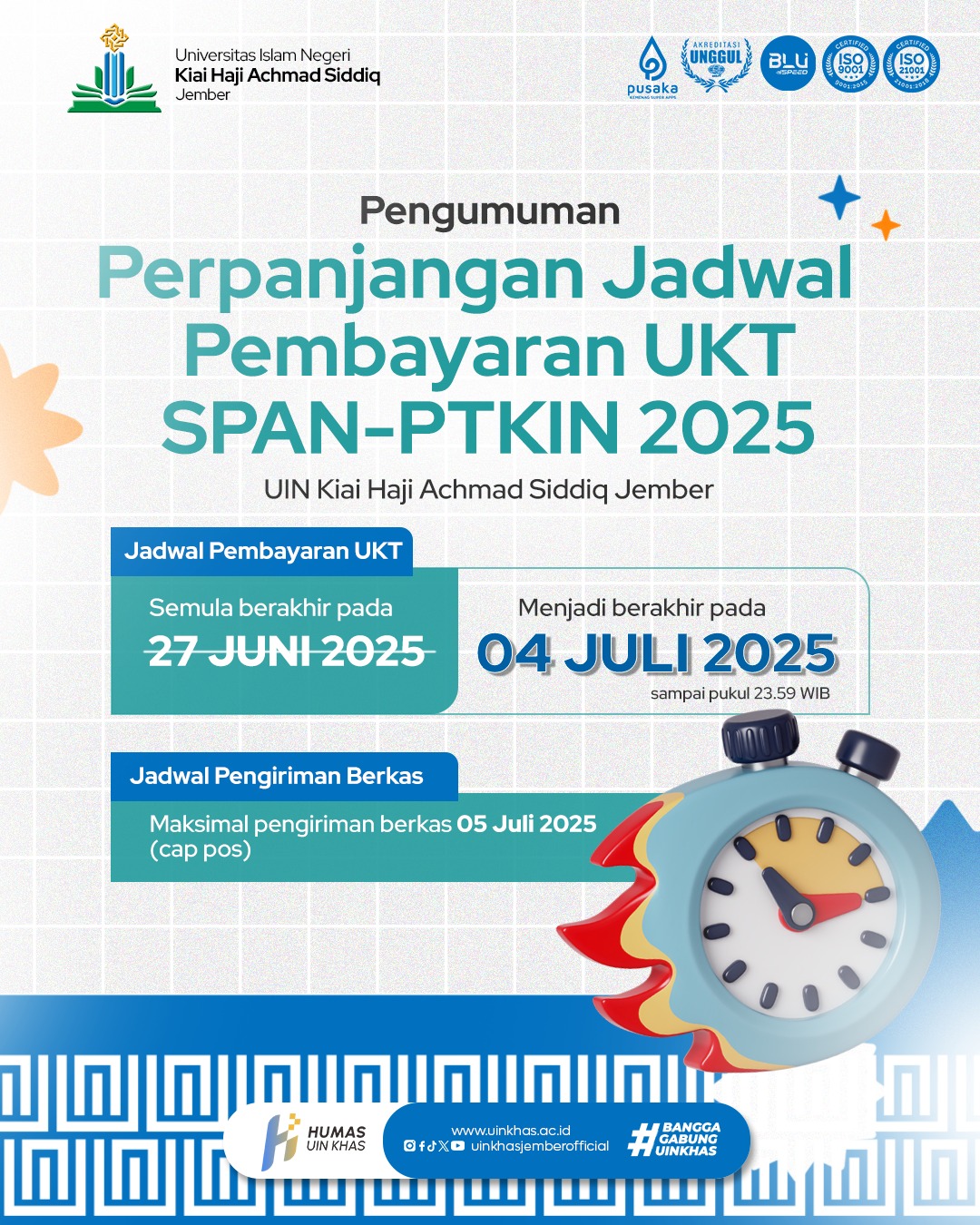 UIN KHAS Jember Tawarkan 27 Program Studi pada SPAN-PTKIN 2025, Ini Alur dan Cara Pendaftarannya ...